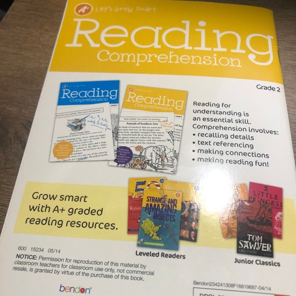 Bendon | Other | A Lets Grow Smart Reading Comprehension Grade 2 | Poshmark